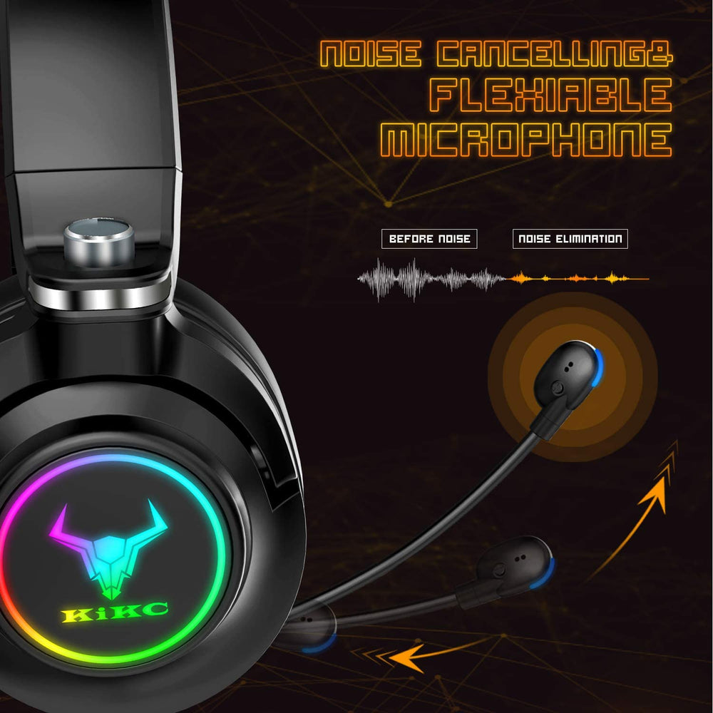 Kikc ET600 Stereo Gaming Headset for Xbox one, PS4, PS5, Xbox Series X