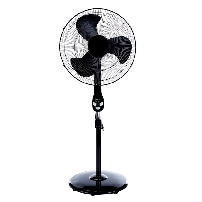 Utilitech 18-in 3-Speed Indoor Stand Fan With Timer and Remote Control